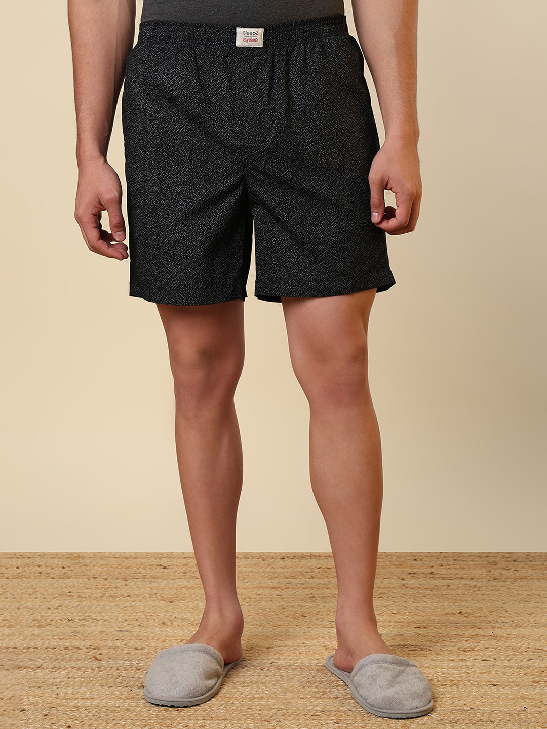 Sleepz Men Black Printed Regular Fit Cotton Boxer – MyRaymond