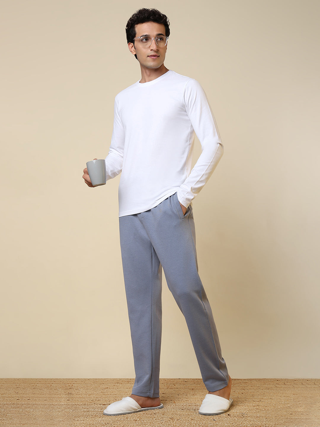 Sleepz Men Blue Regular Fit Solid Trackpant – MyRaymond
