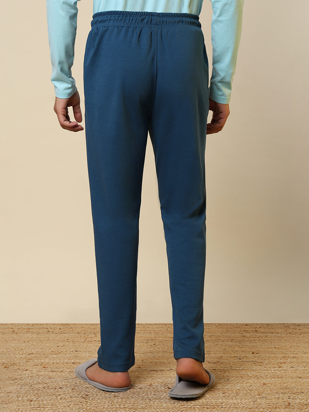 Sleepz Men Blue Solid Regular Fit Cotton Blend Trackpant – MyRaymond