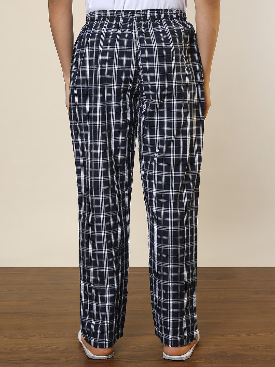 Sleepz Men Blue Checks Regular Fit Cotton Pyjama – MyRaymond
