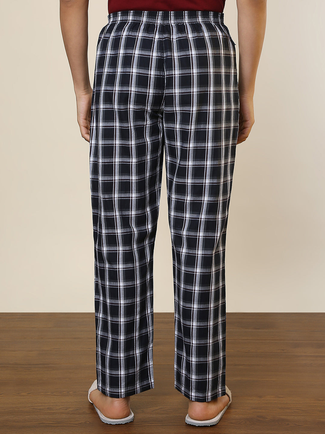 Sleepz Men Blue Checks Regular Fit Cotton Pyjama – MyRaymond