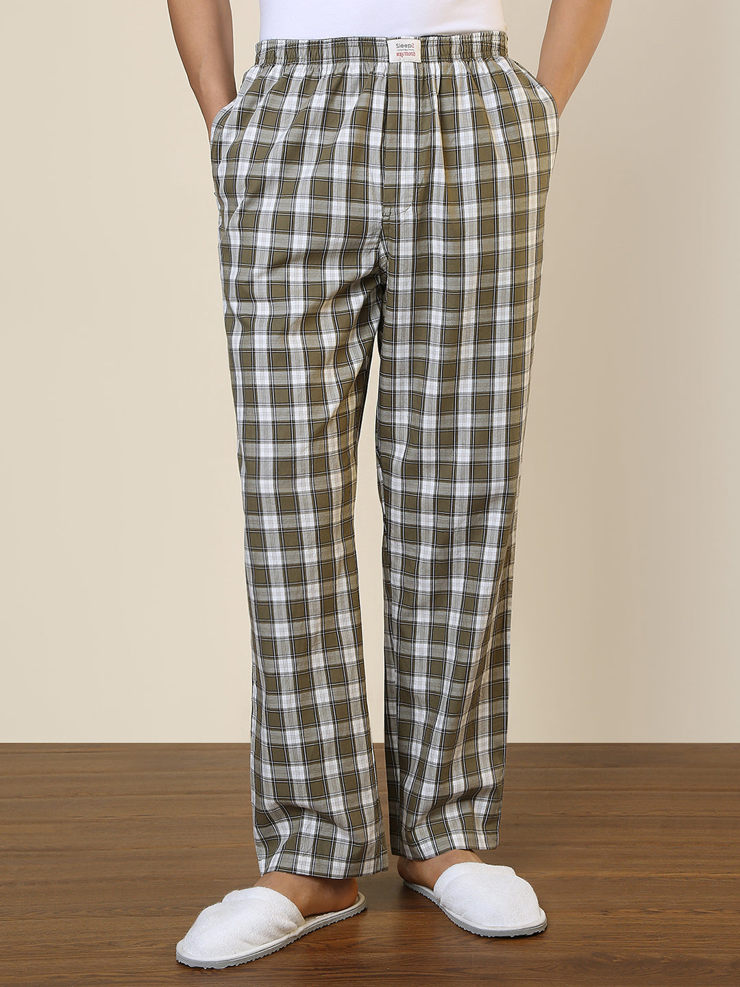 Sleepz Men Green Regular Fit Checks Pyjama – MyRaymond