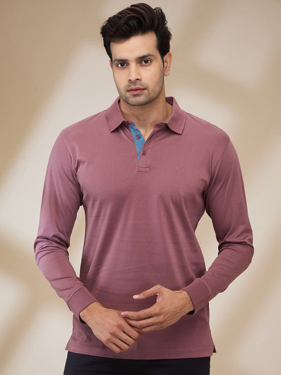 Colorplus Men Maroon Solid Regular Fit Cotton T-Shirt – MyRaymond
