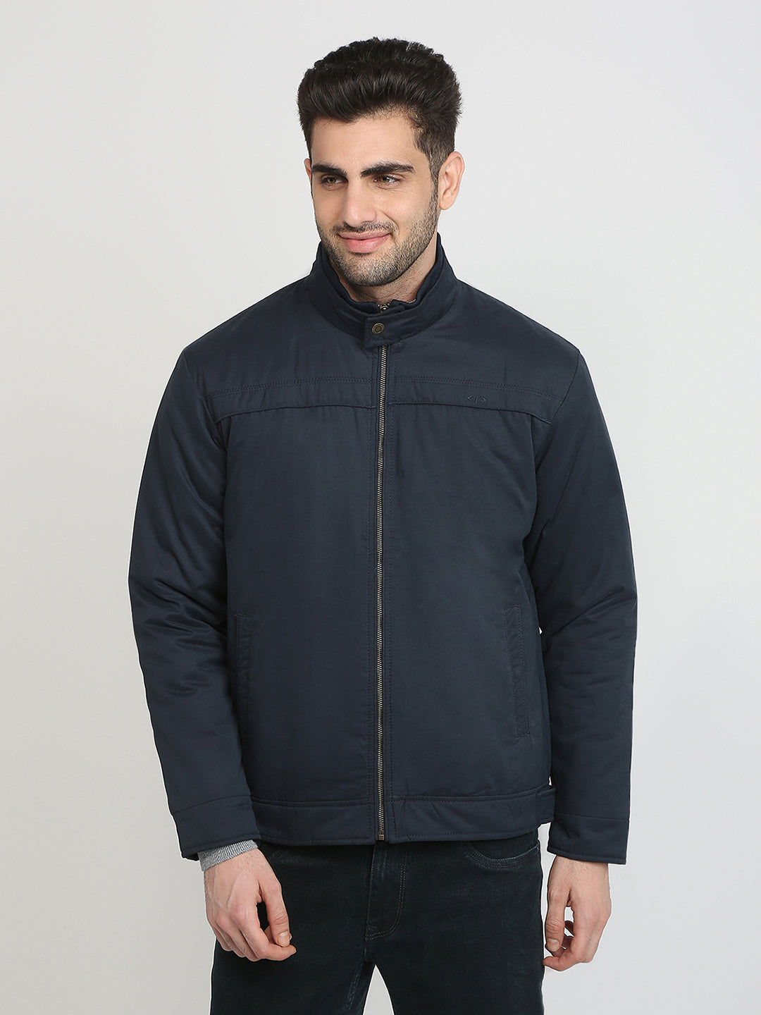 Colorplus Men Blue Solid Regular Fit Pollyester Blend Full Sleeve Jack ...