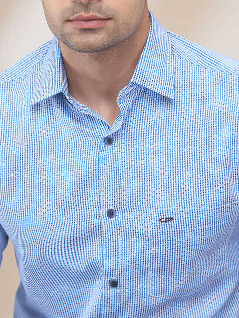 Colorplus Men Blue Regular Fit Printed Casual Shirt – MyRaymond