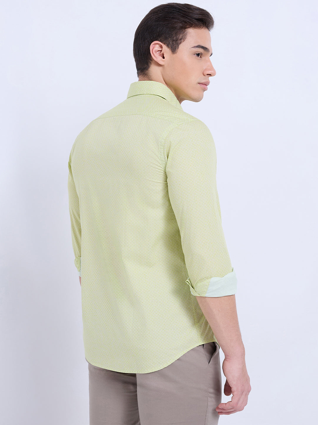 Colorplus Men Green Print Regular Fit Cotton Casual Shirt – MyRaymond