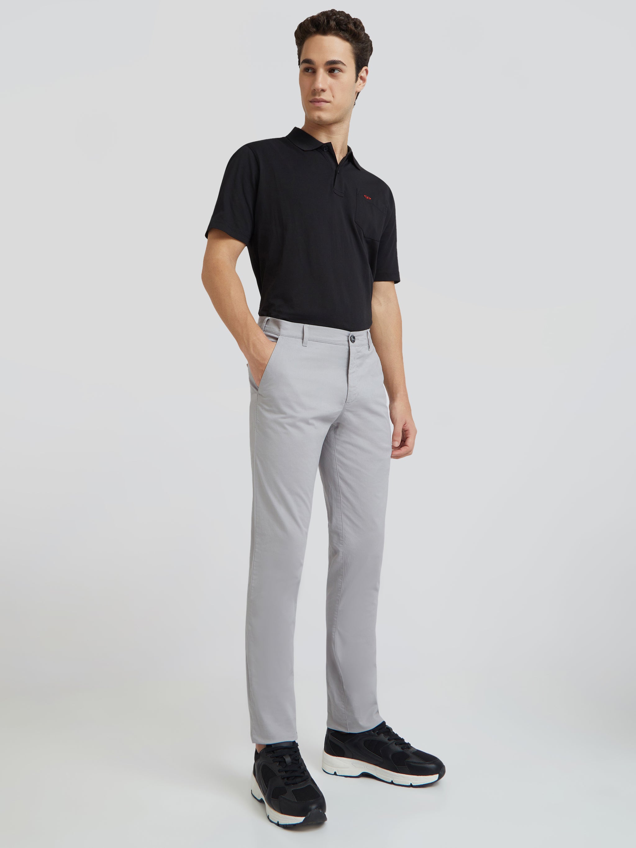 Colorplus Men Grey Contemporary Fit Solid Piece Dyed Trouser – MyRaymond