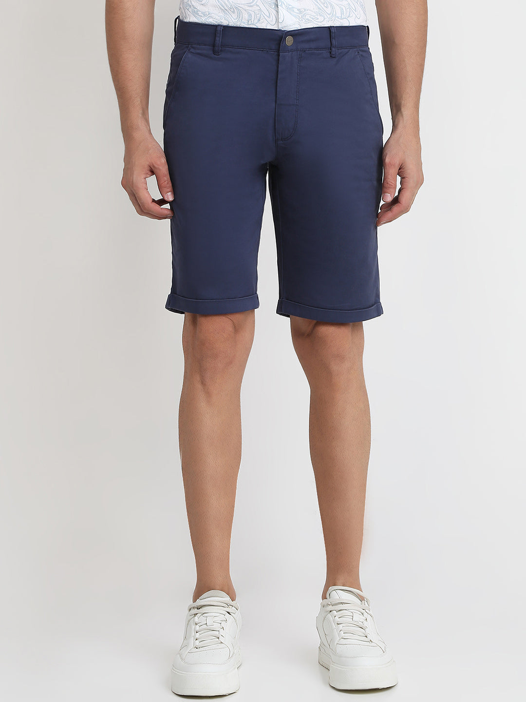 Colorplus Men Blue Twill Regular Fit Cotton Blend Shorts – MyRaymond