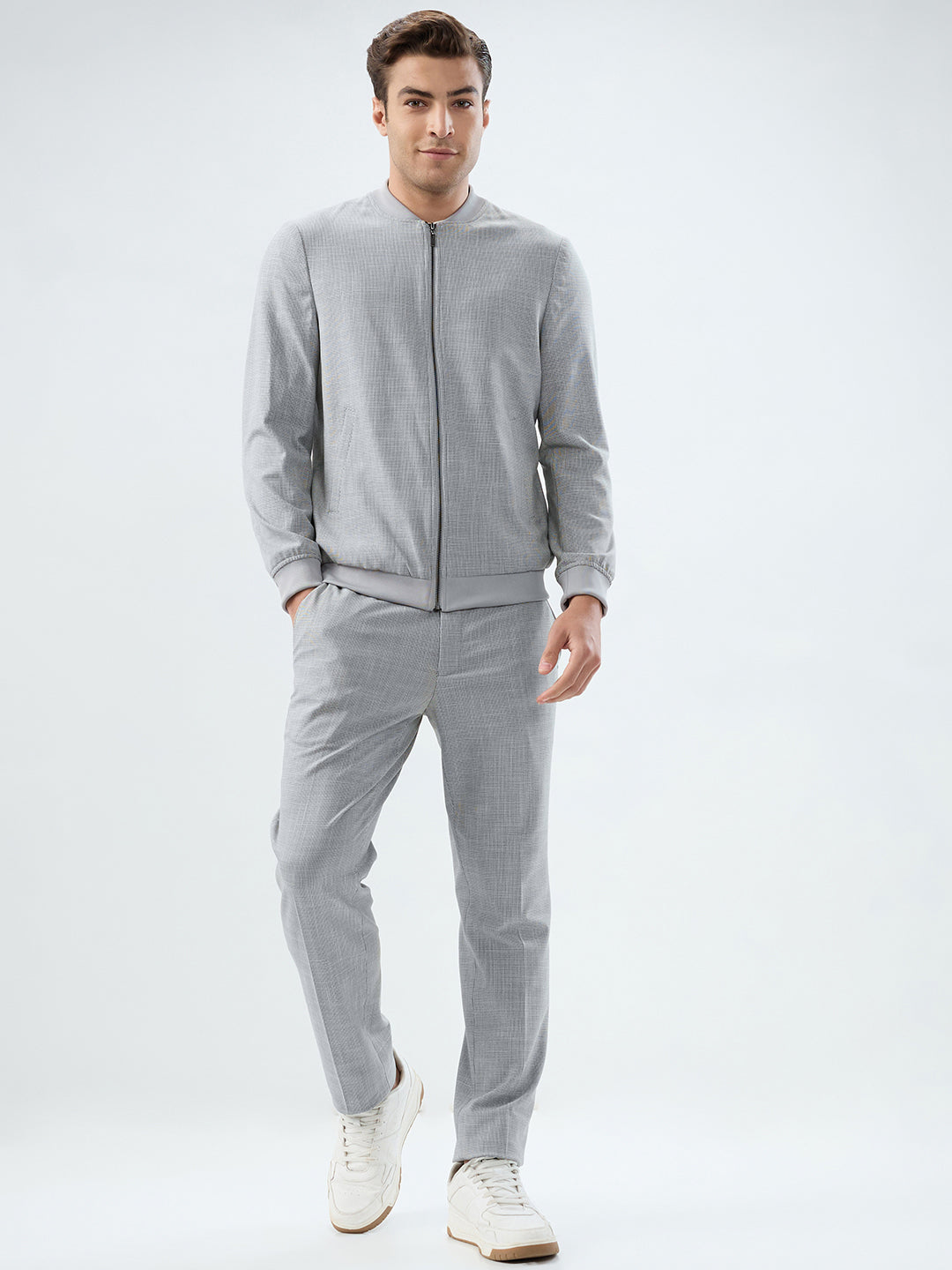 Park Avenue Men Grey Neo Fit Structure Formal Suit – MyRaymond