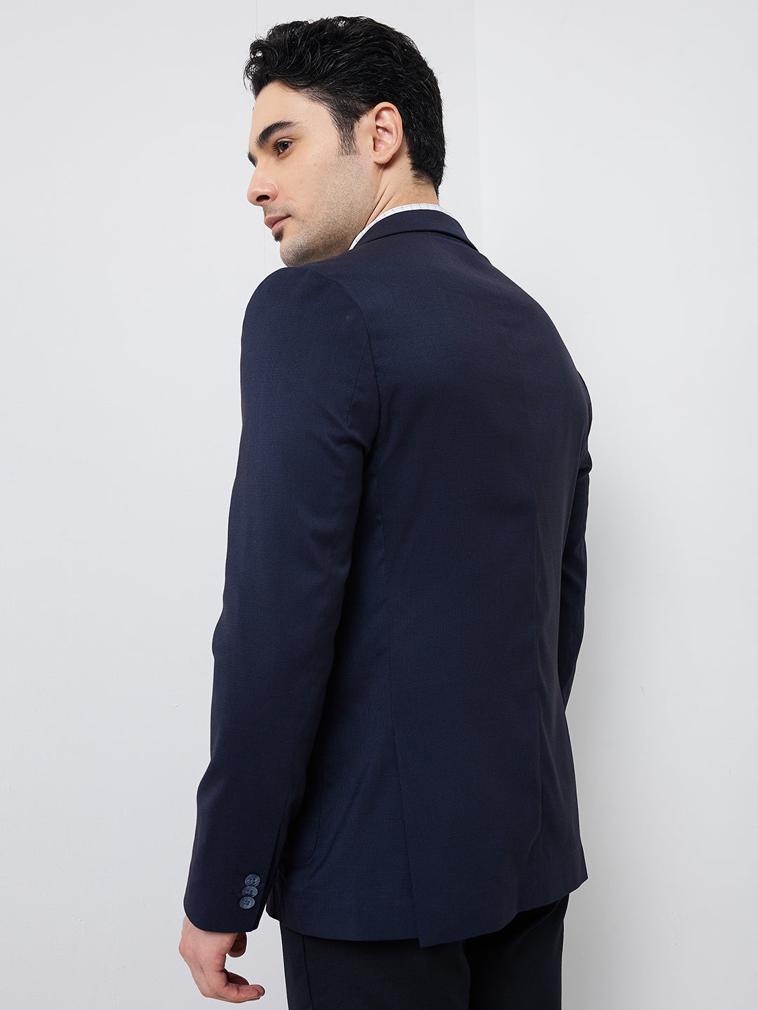 Park Avenue Men Blue Super Slim Fit Structure Formal Blazer – MyRaymond