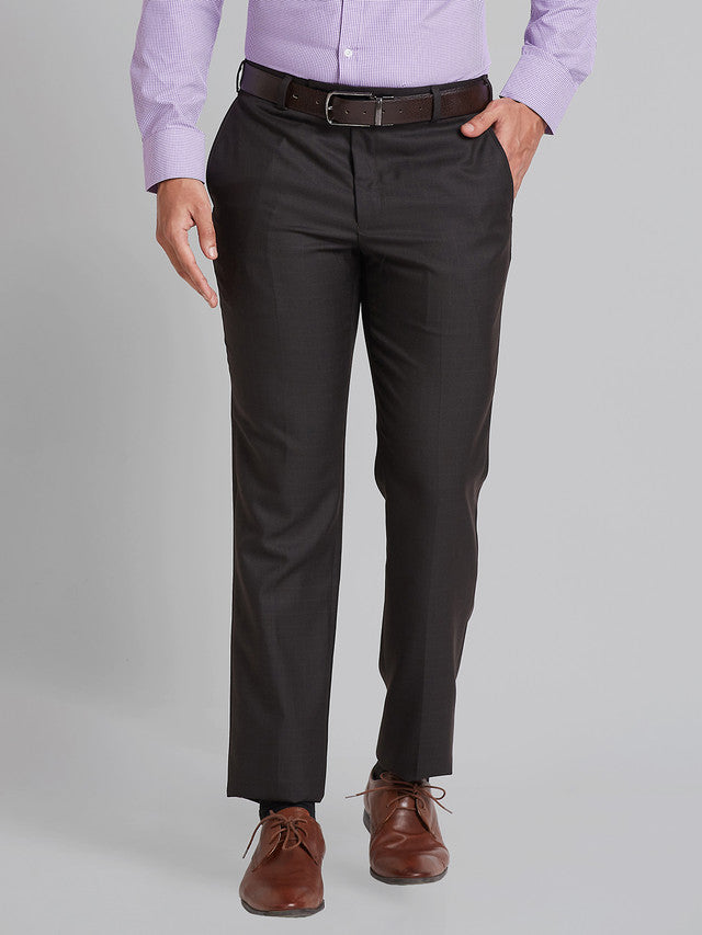 Park Avenue Men Brown Smart Fit Checks Trouser – MyRaymond