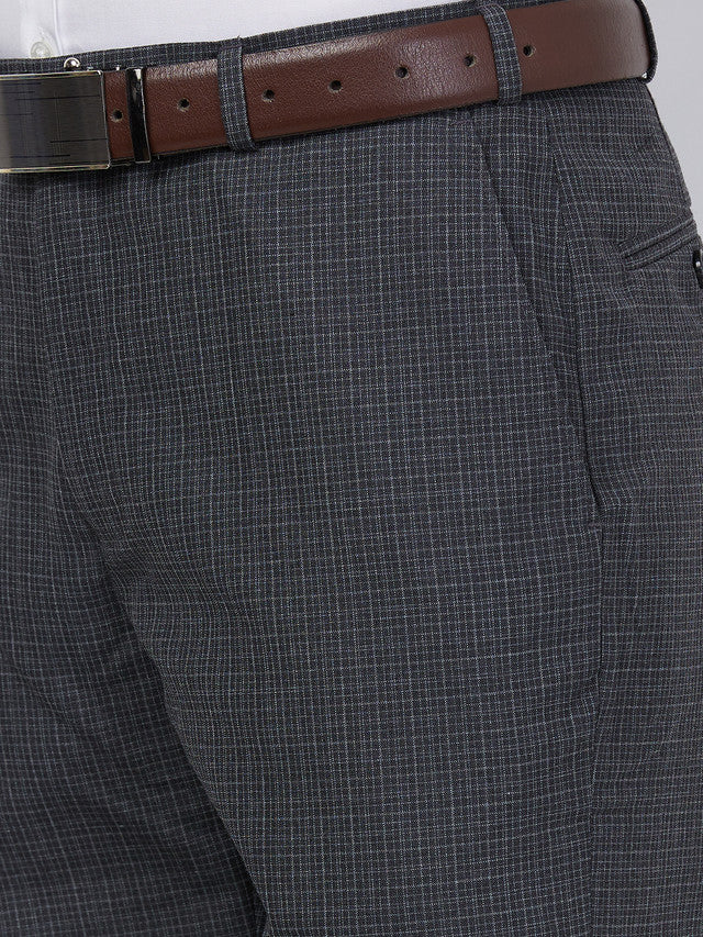 Park Avenue Men Grey Regular Fit Checks Trouser – MyRaymond