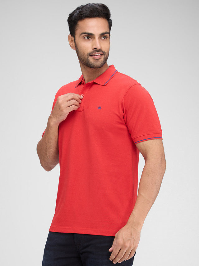 Raymond Men Red Modern Fit Solid T-Shirt – MyRaymond
