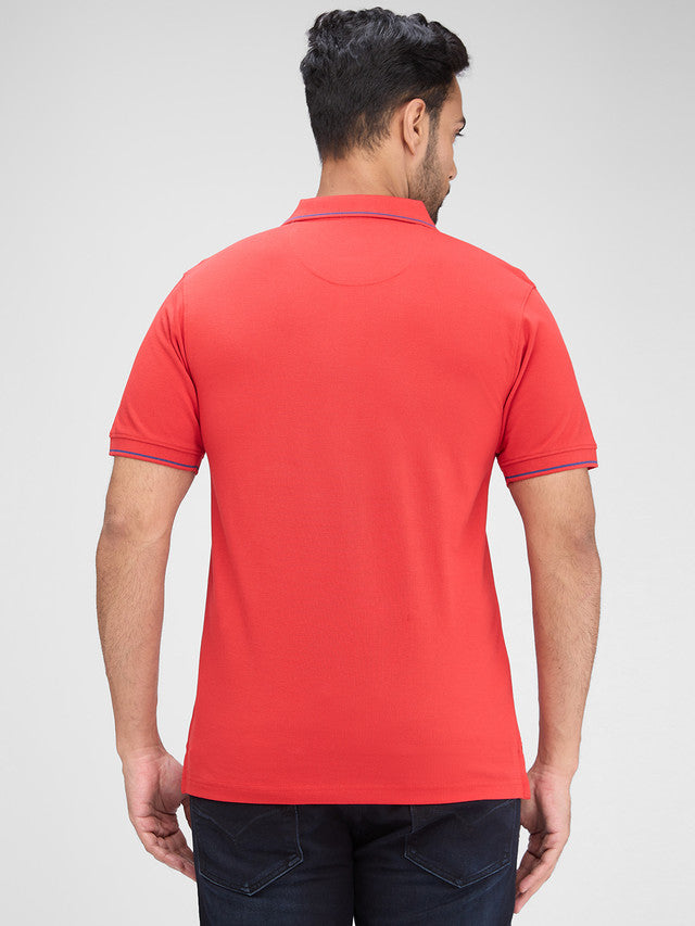 Raymond Men Red Modern Fit Solid T-Shirt – MyRaymond