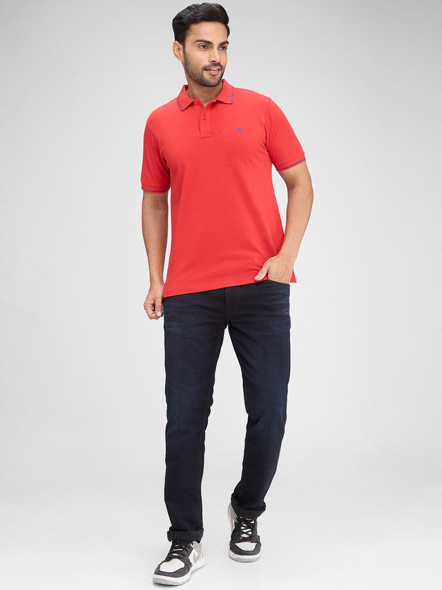 Raymond Men Red Modern Fit Solid T-Shirt – MyRaymond