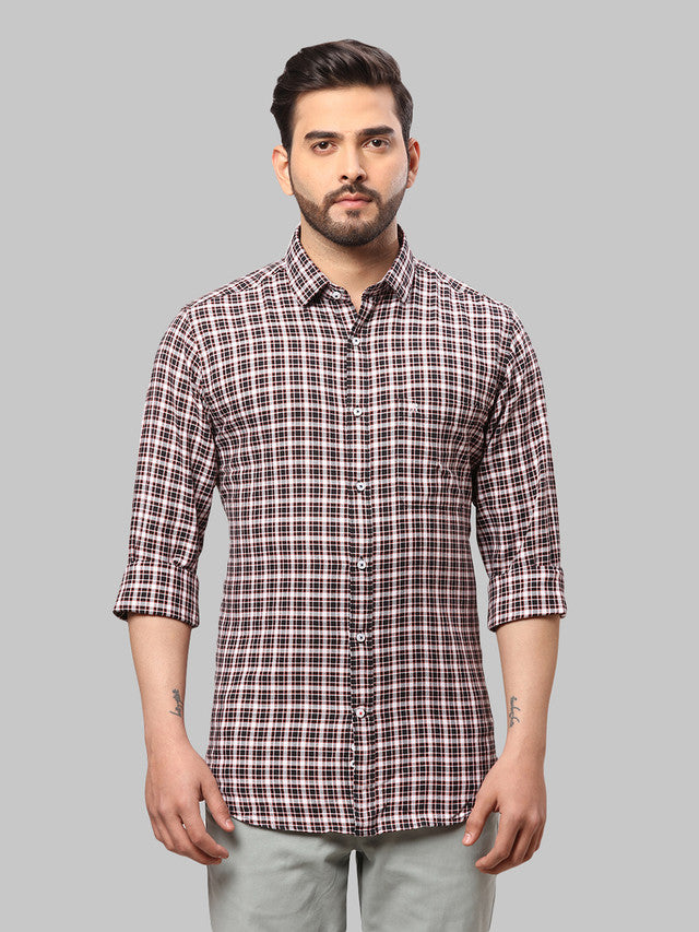 Raymond Black Checks Slim Fit Cotton Casual Shirt – MyRaymond