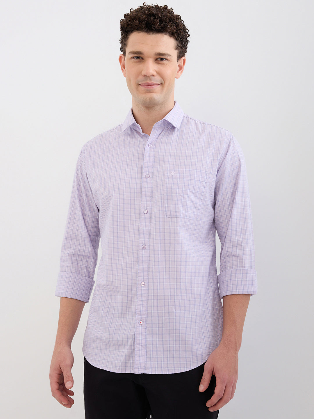 Raymond Men Purple Slim Fit Checks Casual Shirt – MyRaymond