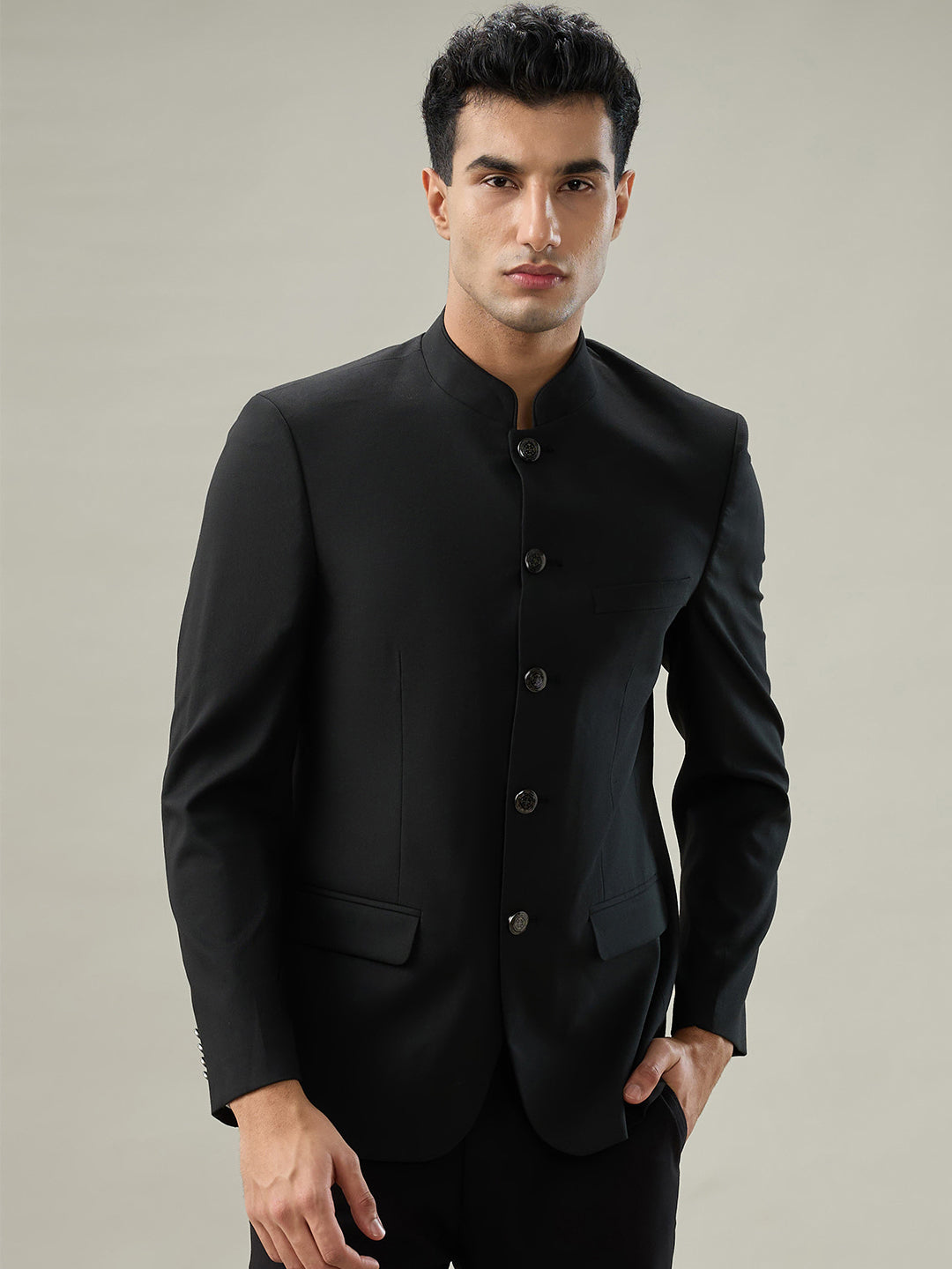 Raymond Men Black Regular Fit Solid Formal Blazer – MyRaymond