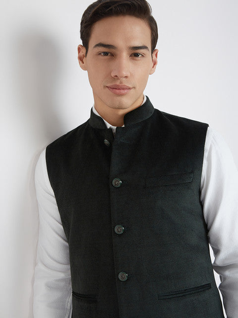 Raymond Men Green Velvet Contemporary Fit Polyester Waist Coat – MyRaymond