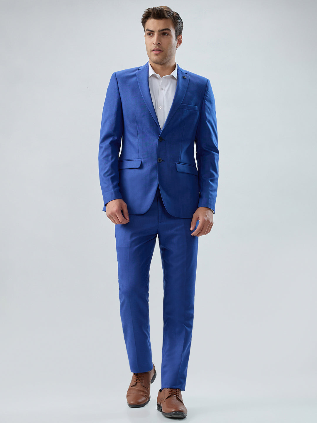 Raymond Men Blue Slim Fit Checks Formal Suit – MyRaymond
