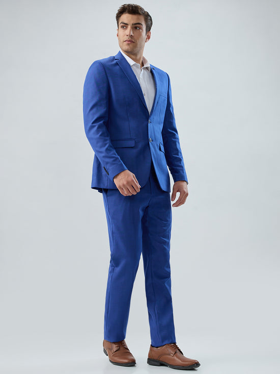 Raymond Men Blue Slim Fit Checks Formal Suit – MyRaymond
