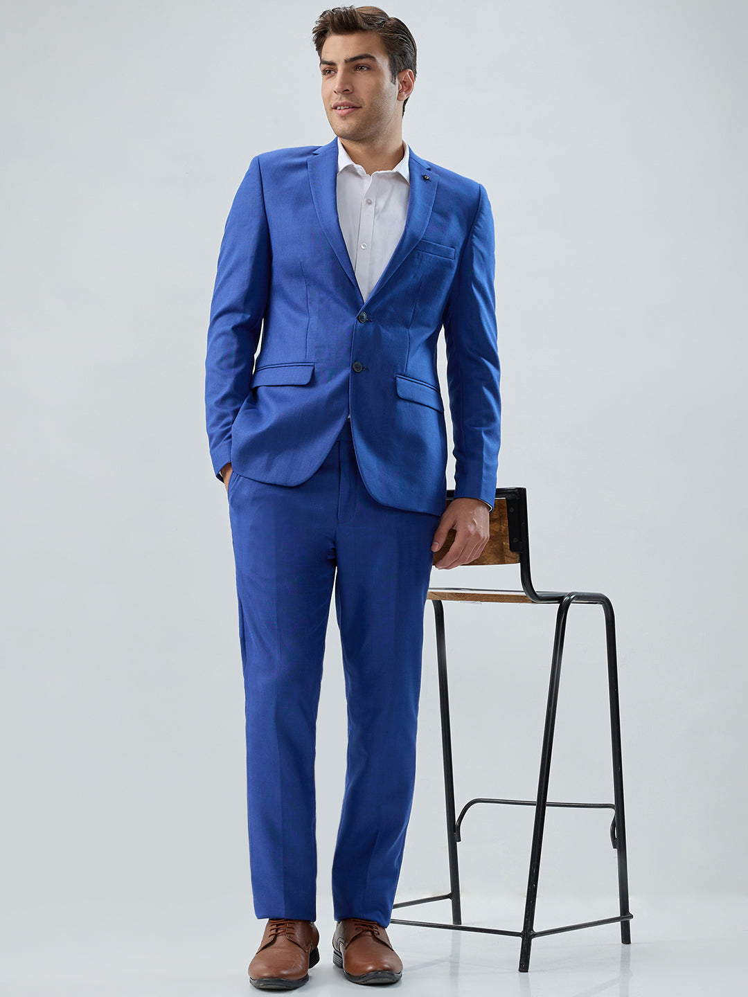 Raymond Men Blue Slim Fit Checks Formal Suit – MyRaymond