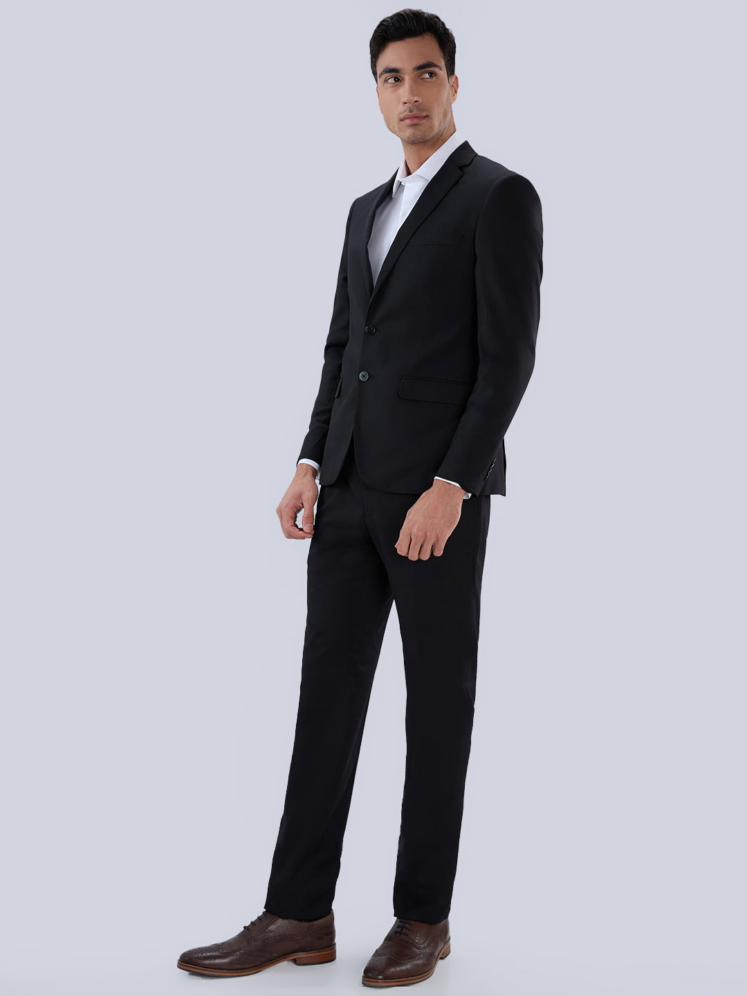 Raymond Men Black Slim Fit Solid Suit – MyRaymond