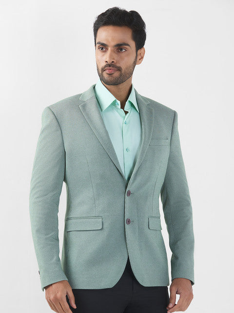 Raymond Men Green Structure Slim Fit Terylene Blend Blazer – MyRaymond