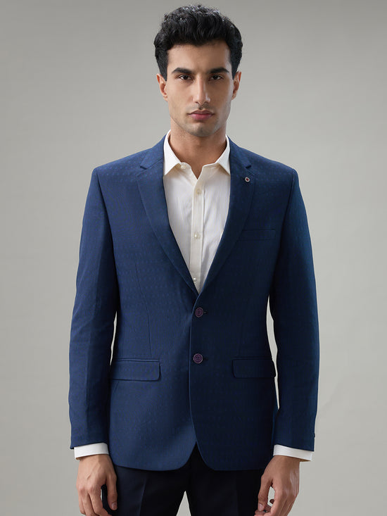 Raymond Men Blue Contemporary Fit Structure Formal Blazer – MyRaymond