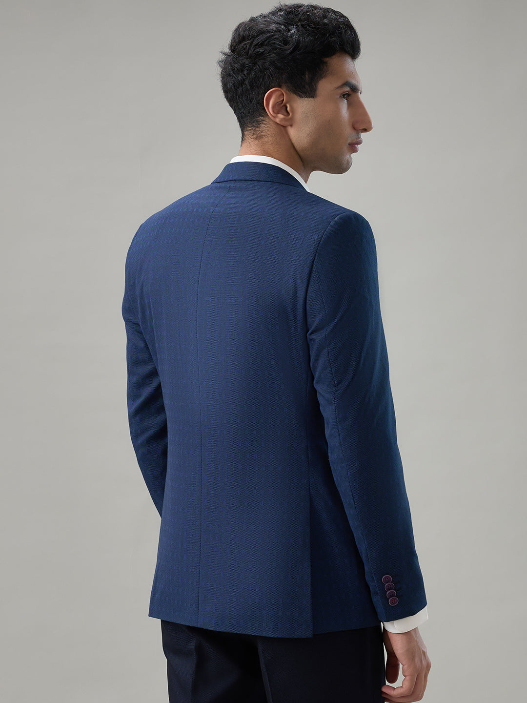Raymond Men Blue Contemporary Fit Structure Formal Blazer – MyRaymond