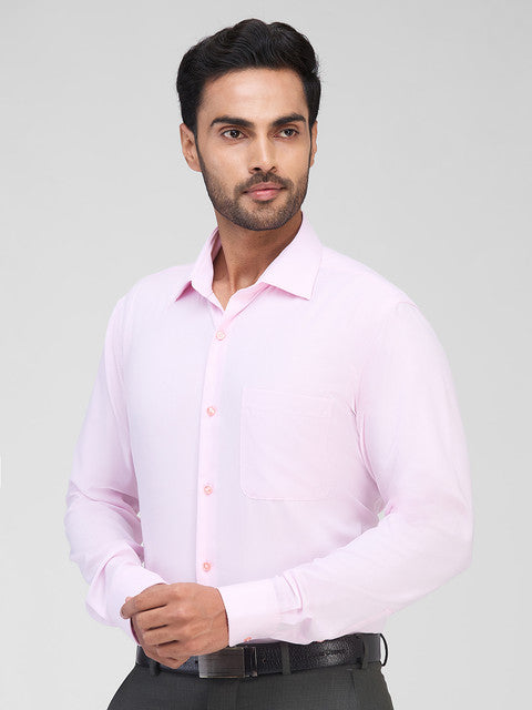 Raymond Men Pink Structured Contemporary Fit Cotton Wrinkle Free Forma ...