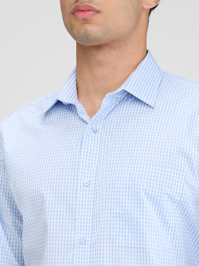 Raymond Blue Checks Slim Fit Full Sleeve Cotton Shirt – MyRaymond