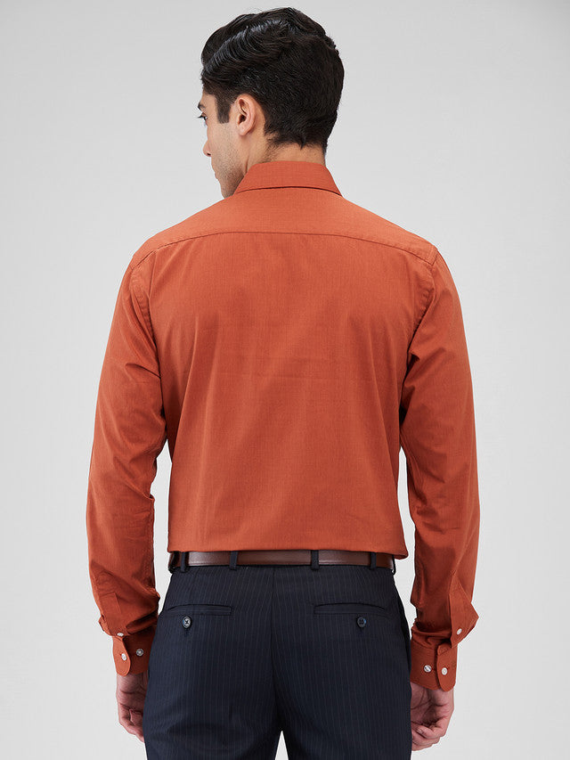 Raymond Men Orange Slim Fit Solid Formal Shirt – MyRaymond
