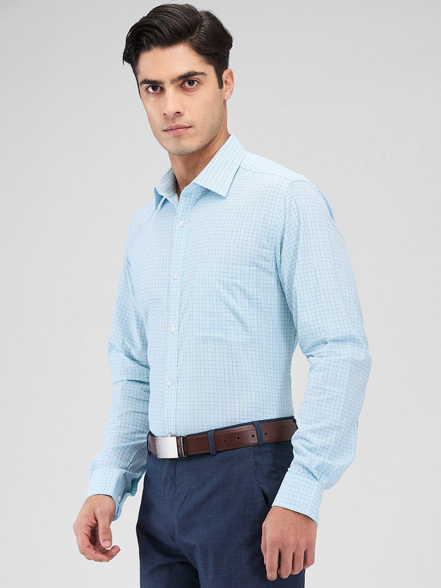 Raymond Men Blue Slim Fit Checks Formal Shirt – MyRaymond