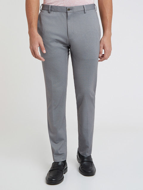 Raymond Men Grey Structure Slim Fit Terylene Blend Trouser – MyRaymond
