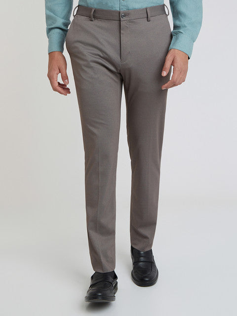 Raymond Men Brown Structure Slim Fit Terylene Blend Trouser – MyRaymond
