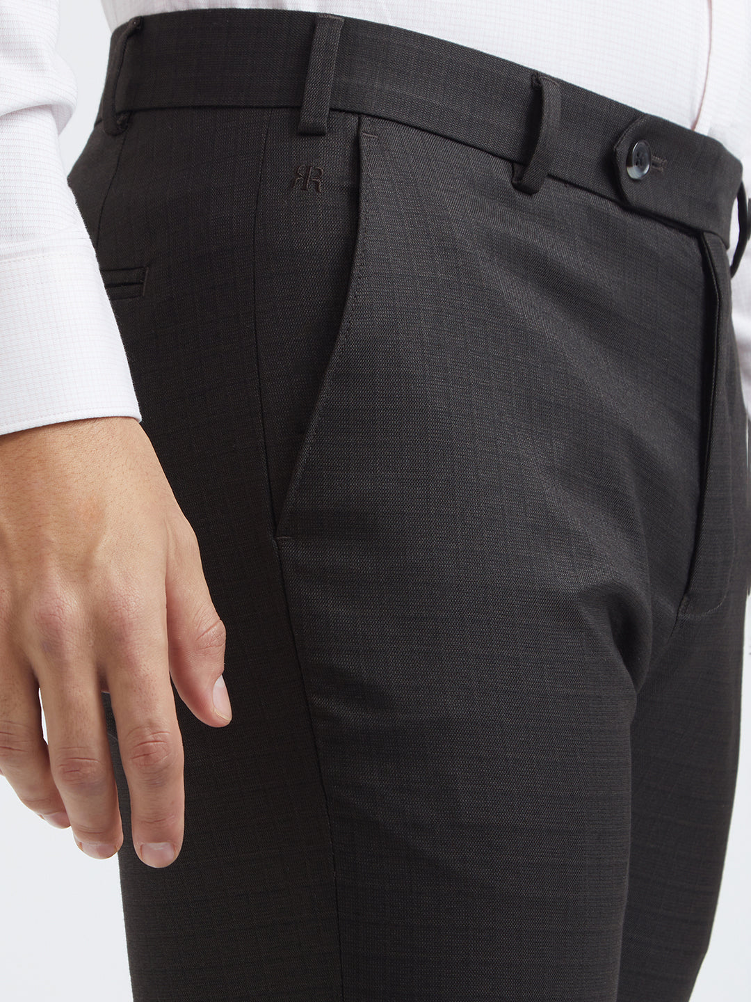 Raymond Men Brown Slim Fit Checks Trouser – MyRaymond