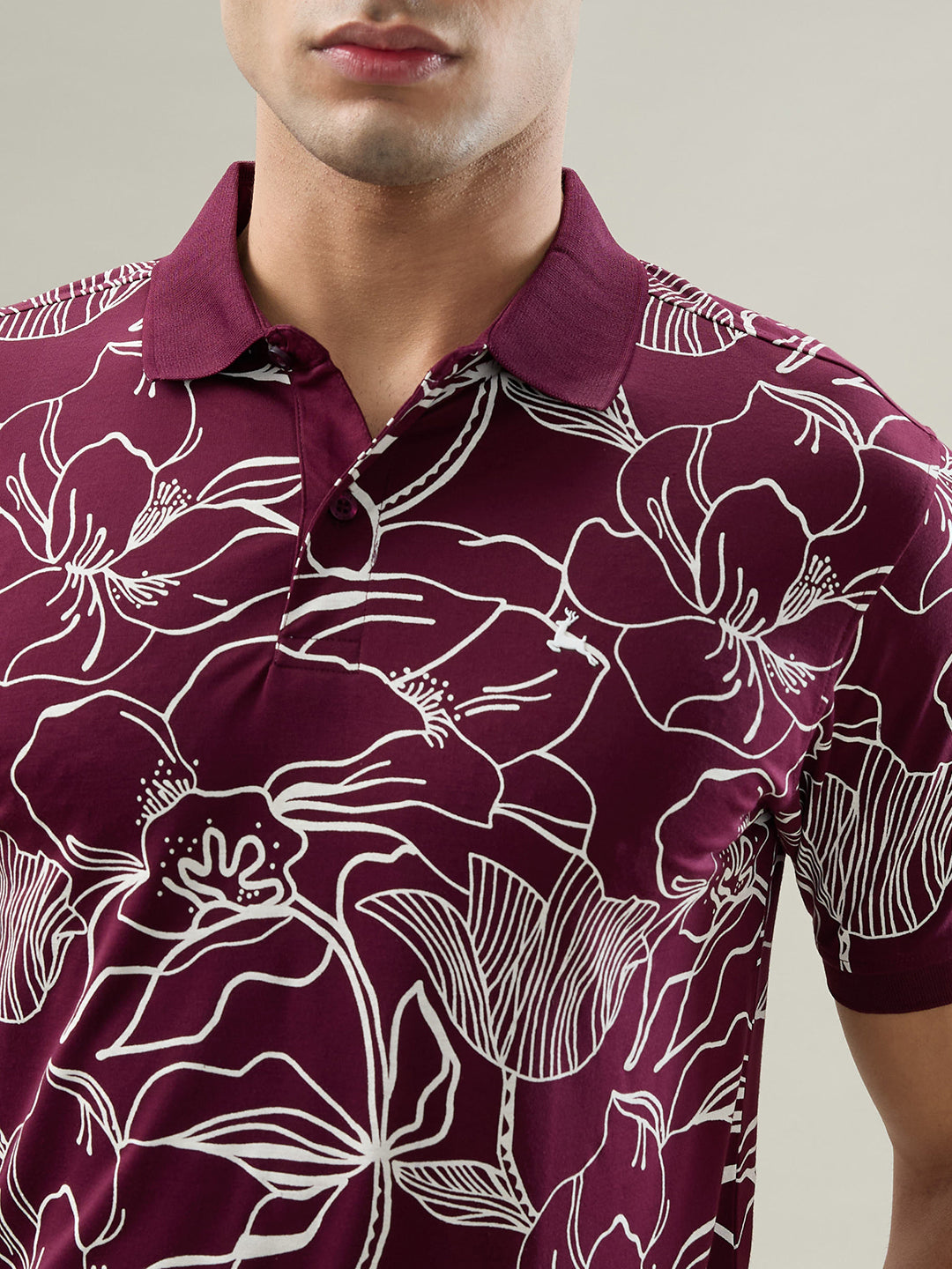 Parx Men Purple Printed Regular Fit Raymond Blend T-Shirt – MyRaymond