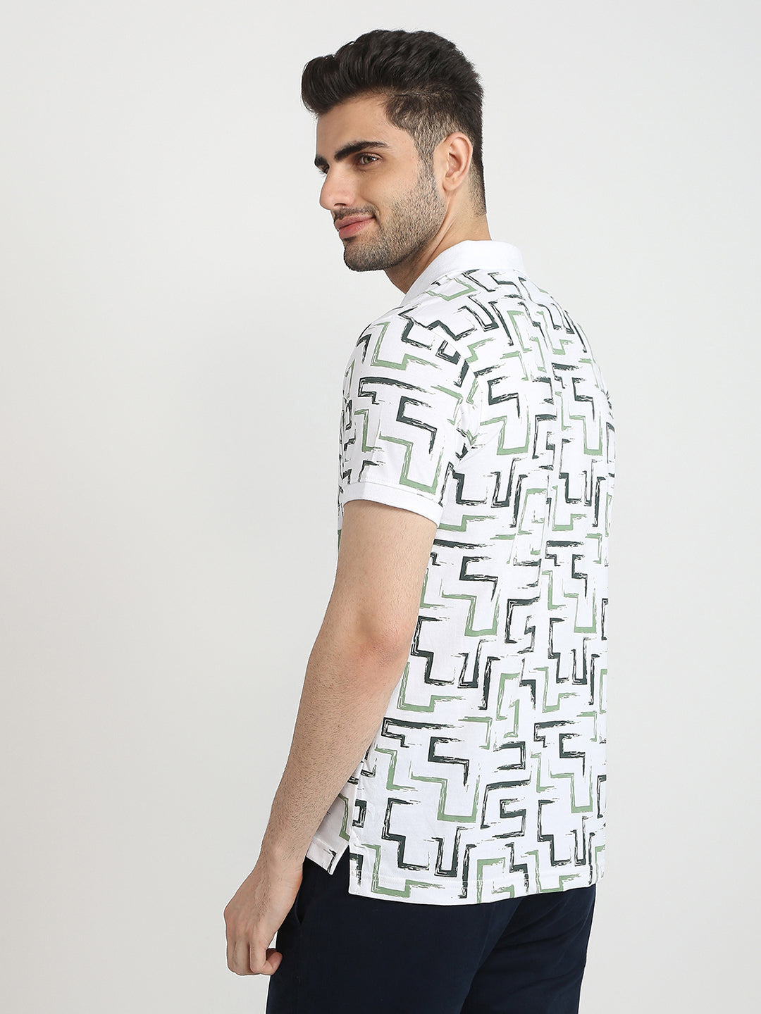 Parx Men White Printed Regular Fit Cotton Blend T-Shirt – MyRaymond