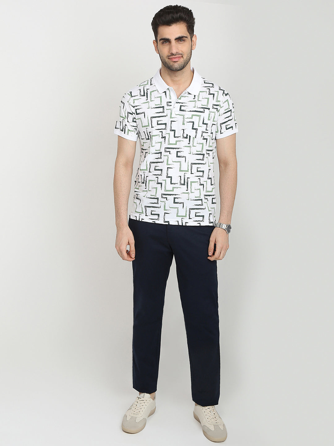 Parx Men White Printed Regular Fit Cotton Blend T-Shirt – MyRaymond