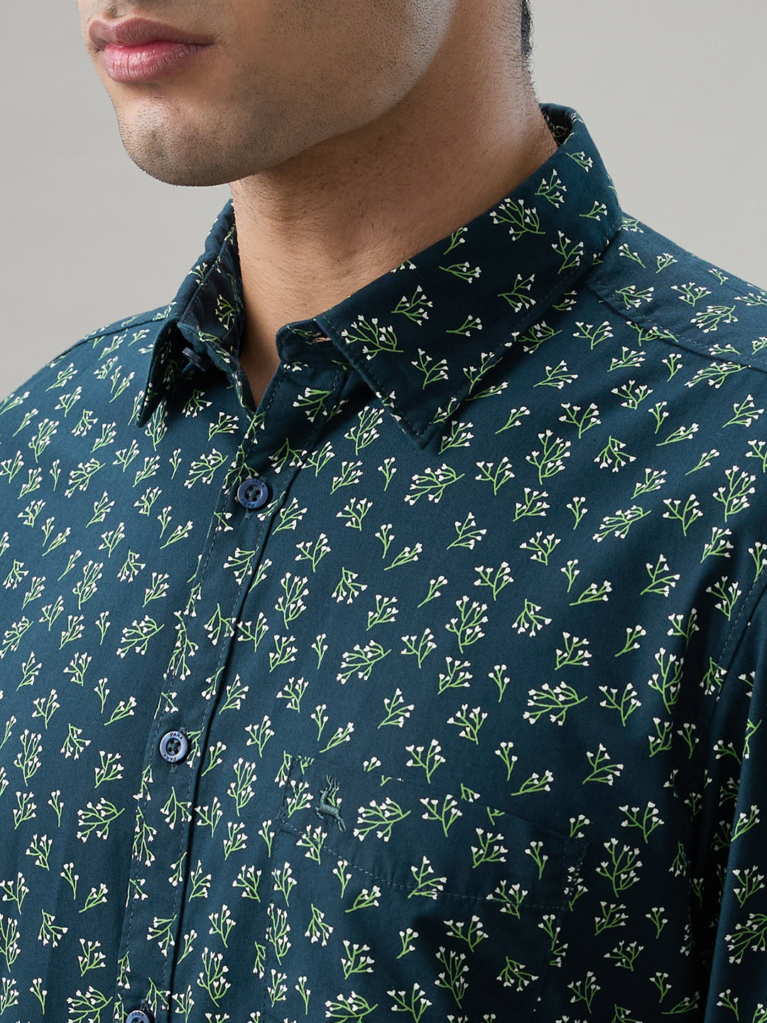 Parx Men Blue Slim Fit Printed Casual Shirt – MyRaymond