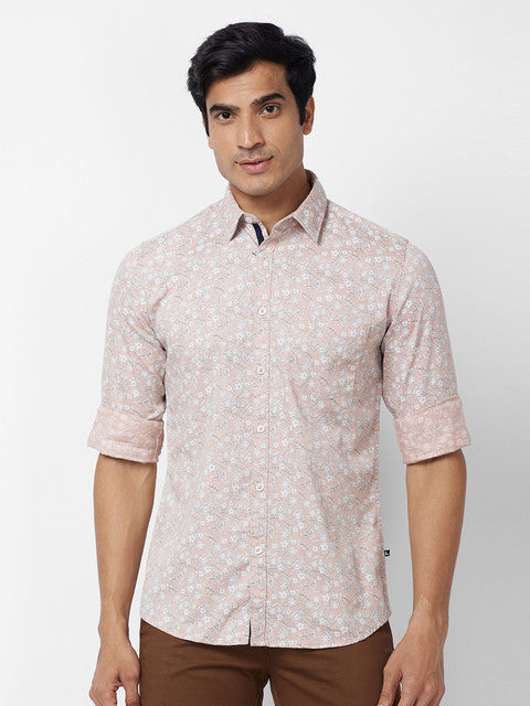 Parx Men Pink Printed Slim Fit Cotton Blend Casual Shirts – MyRaymond