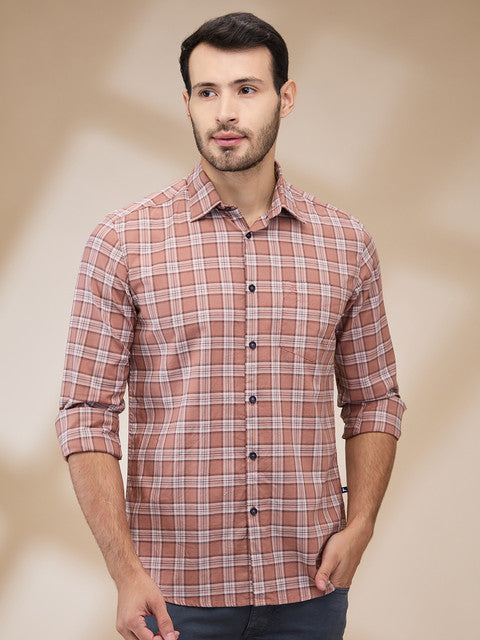 Parx Men Red Checks Slim Fit Cotton Shirt – MyRaymond
