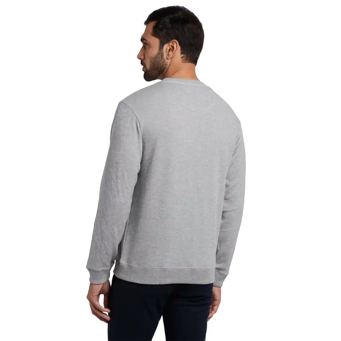 Men Grey Tailored Fit Solid Cotton Sweatshirts – MyRaymond