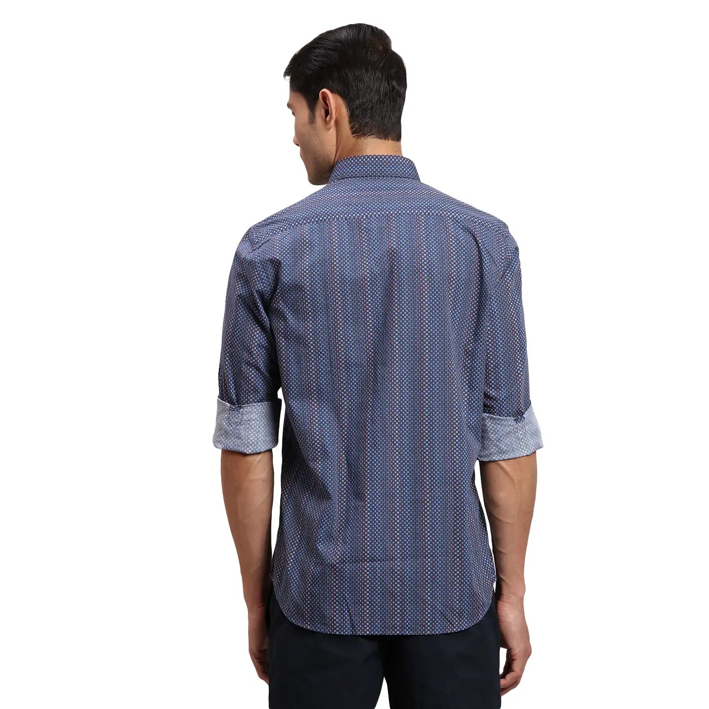 Colorplus Men Navy Regular Fit Printed Casual Shirt – MyRaymond