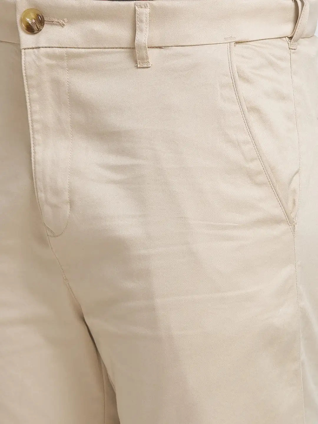 Men Fawn Tailored Fit Solid Piece Dyed Cotton Trouser – MyRaymond