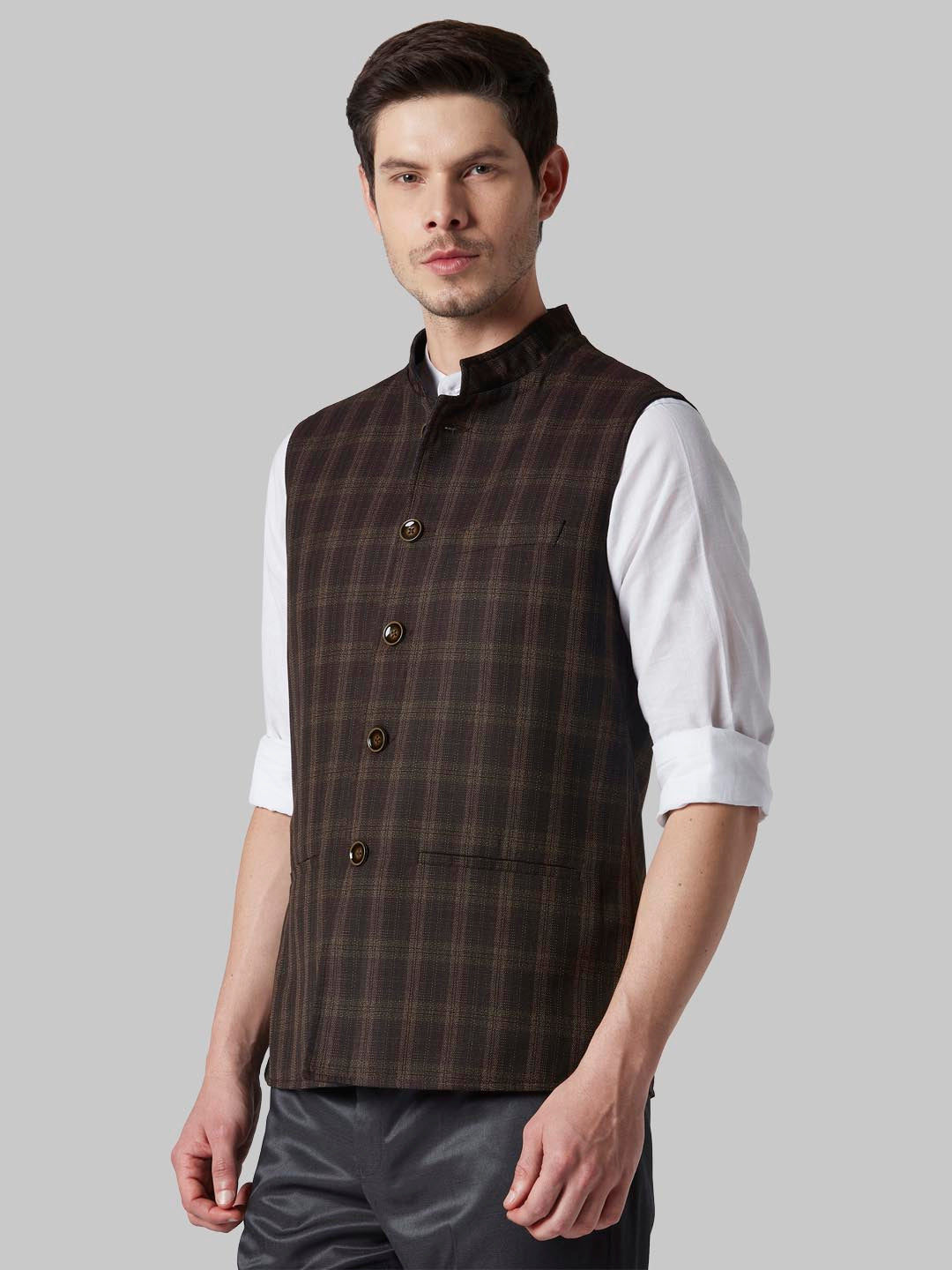 Dark Brown Waistcoat – MyRaymond