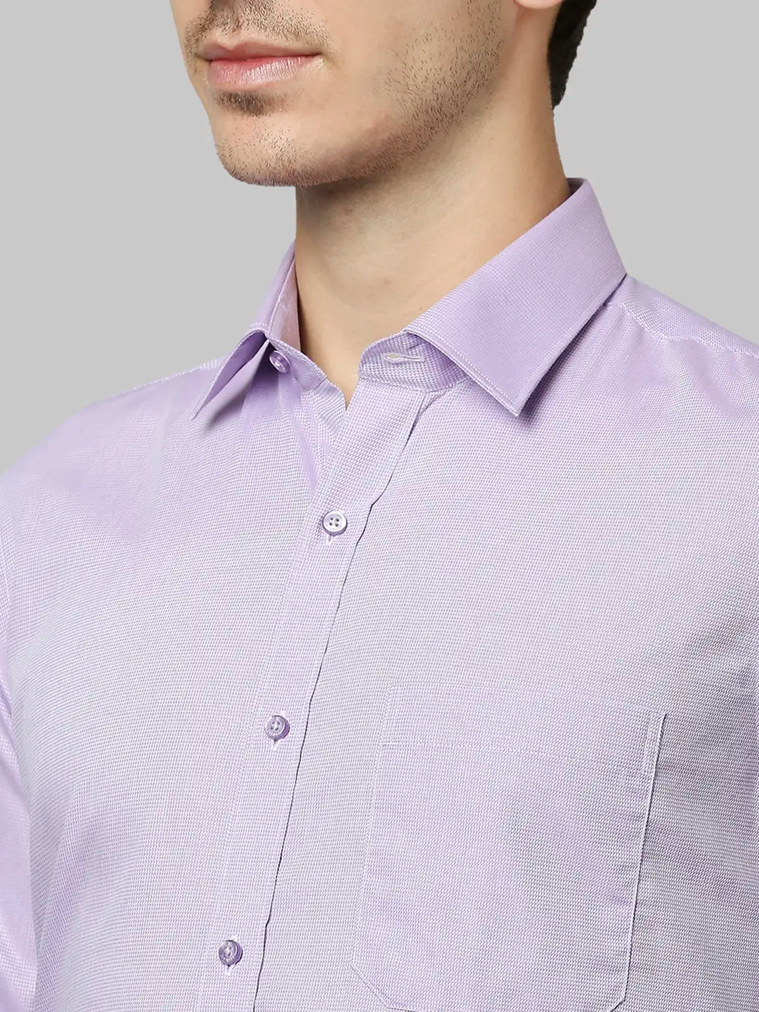 Raymond Men Violet Structure Contemporary Fit Cotton Full Sleeve Shirt ...