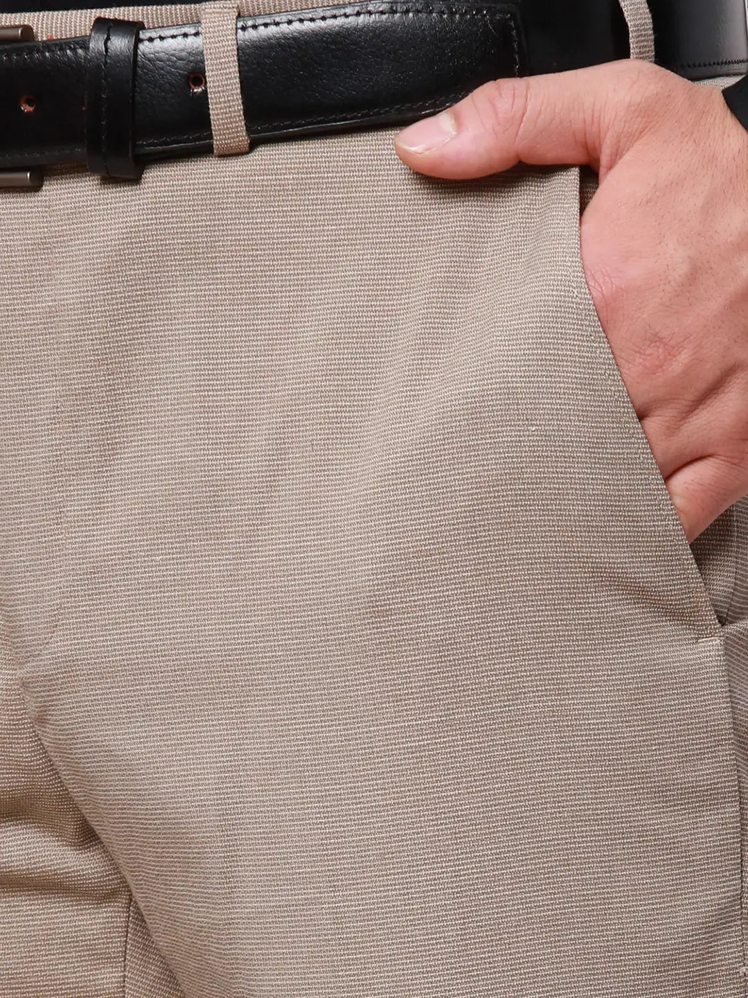 Raymond Men Fawn Slim Fit Solid Polyester Trousers – MyRaymond