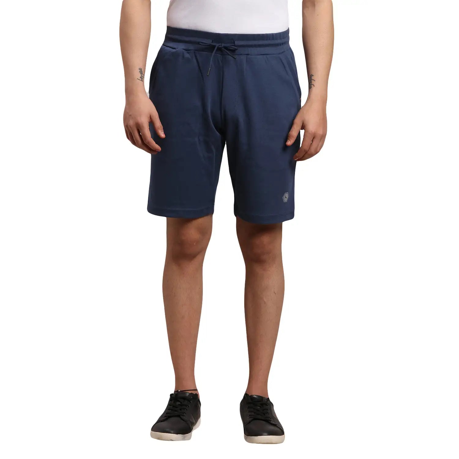 Men Blue Shorts Fit Solid Polyester Blend Shorts – MyRaymond